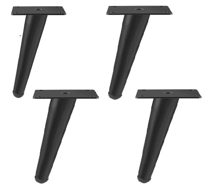 4 piezas de muebles de soporte de cono inclinado, patas de sofá, patas de mueble de TV, patas de ...