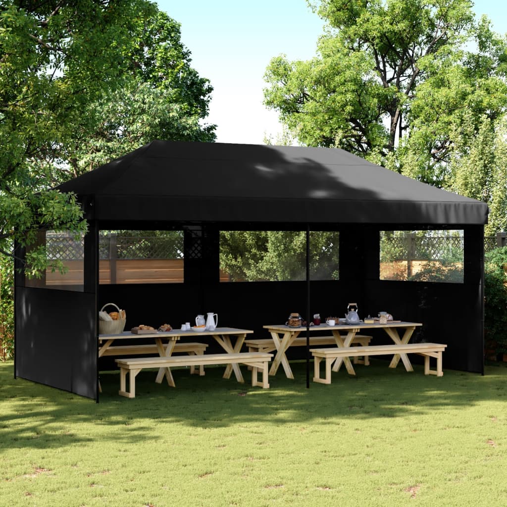 Tonnelle de jardin | Tente de réception pliable escamotable 3 parois ...