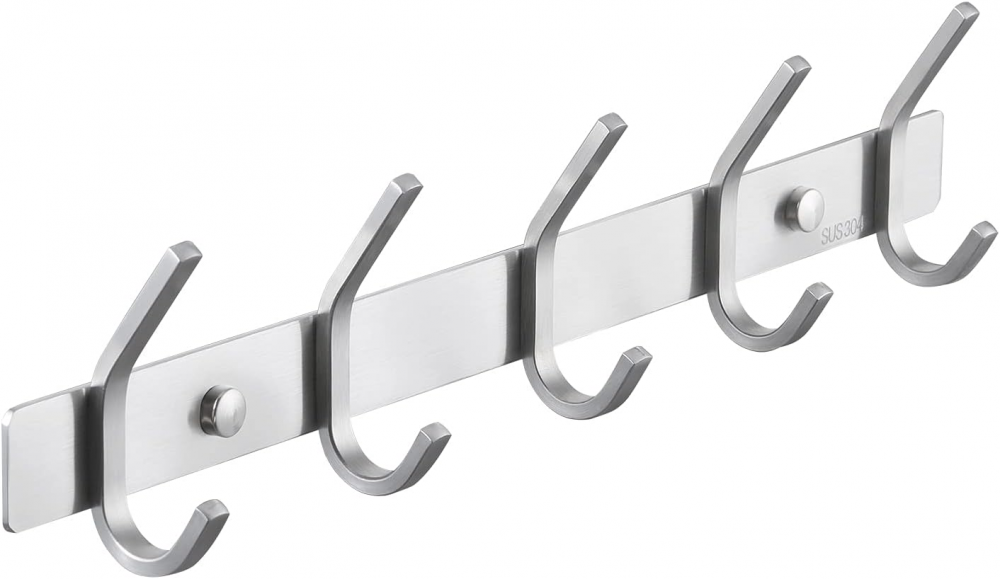 Perchero de acero inoxidable SUS 304 con acabado cepillado, gancho para ...