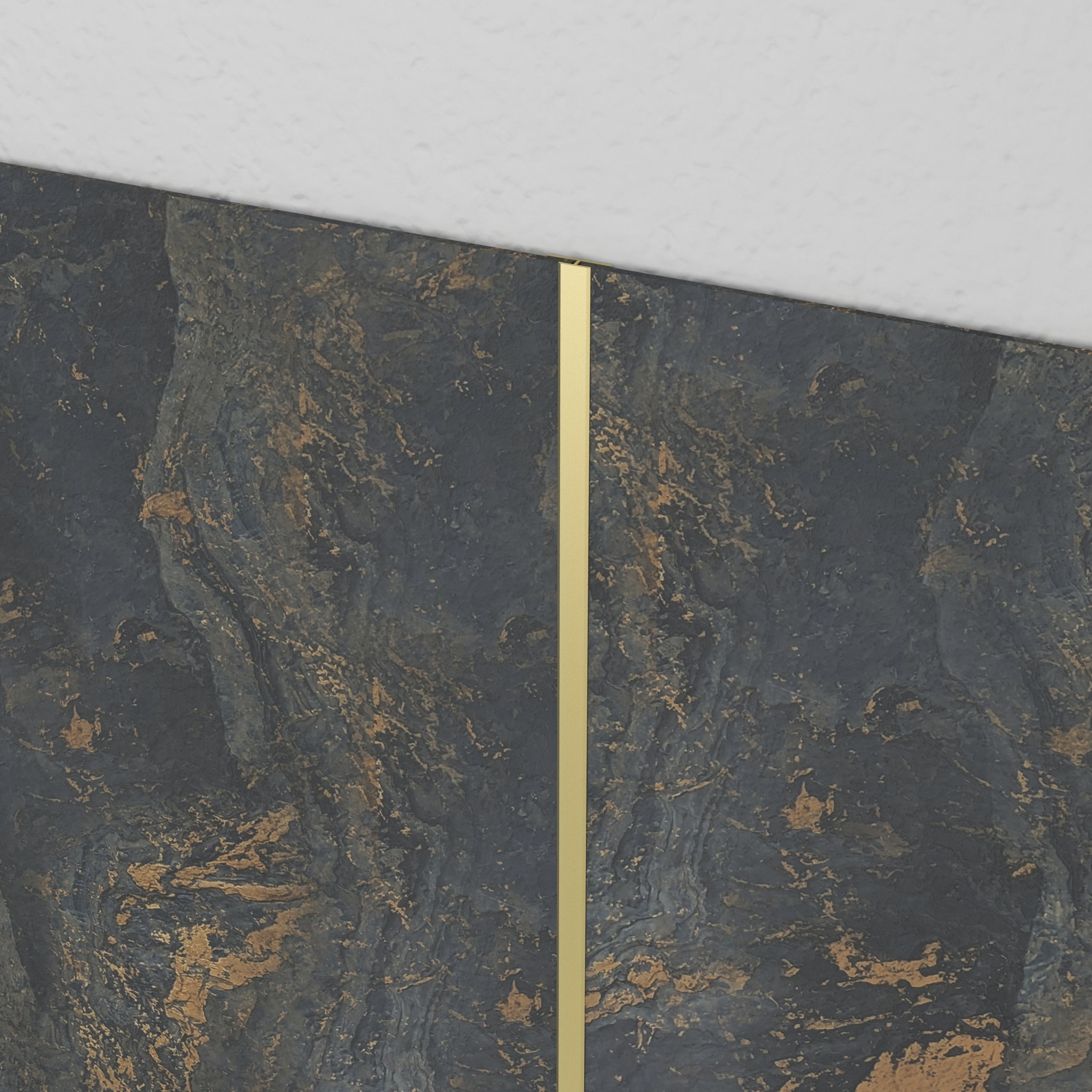 Perfil de unión en H de Aluminio Acabado Oro Cepillado para Paneles ...