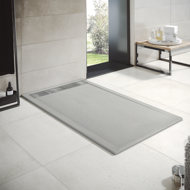 Receveur de douche en résine modèle Opale Largeur 90 Sable Ral 7035 ...