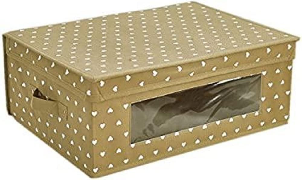 King Home KING BOX EN TNT BEIGE 48x36x19h cm con asas laterales y ...