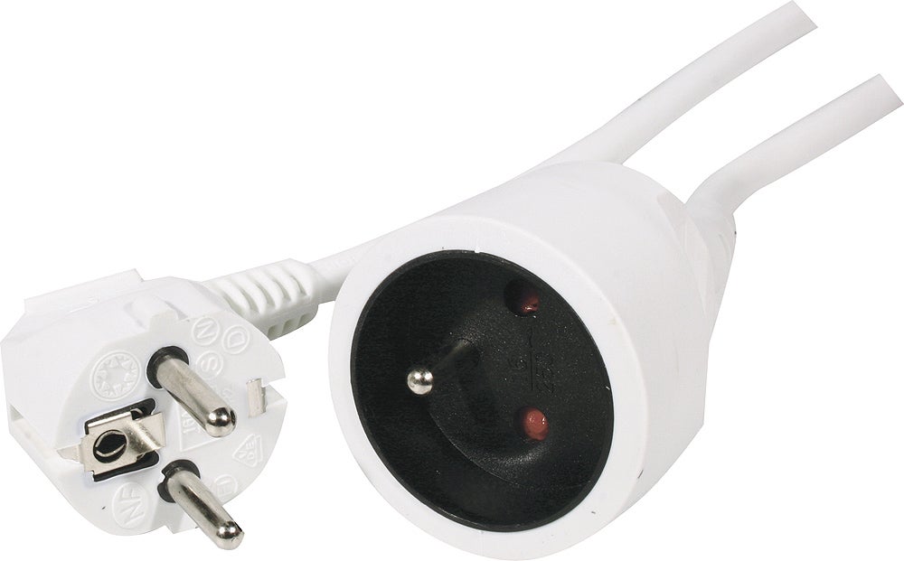 CONECTICPLUS Rallonge électrique 3m blanche | Leroy Merlin