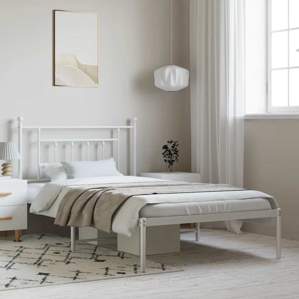 Estructura cama sin colchón con cabecero metal 100x200cm | Leroy Merlin