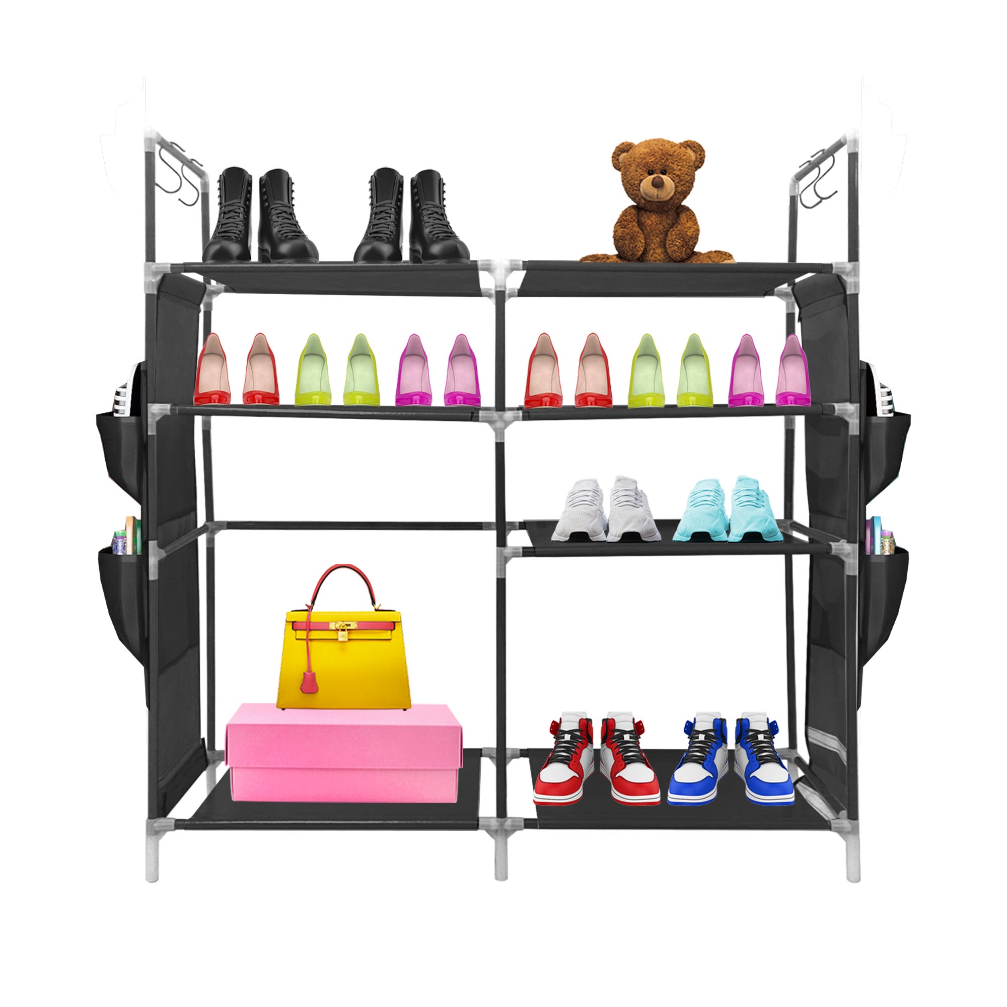 Zapatero Metálico Modular 95x90x27 cm | Nyana Home | 4 Alturas | Hasta ...