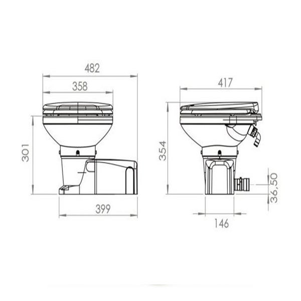 Sanimarin Maxlite WC per imbarcazioni | SFA SMR#MP12VCMF01 | Leroy Merlin