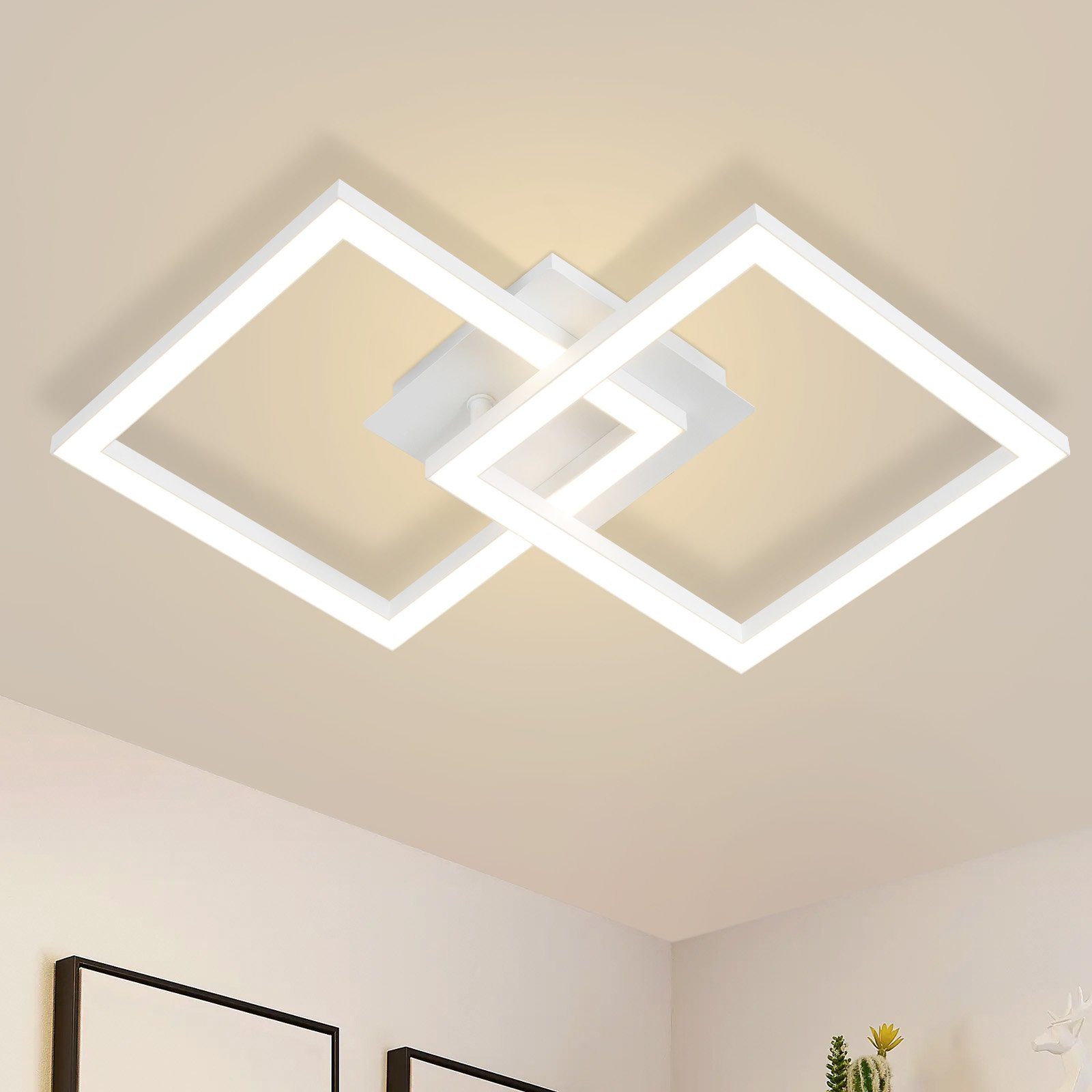 ZMH Plafoniera LED Whonzimmer Moderna 2 Fiamma 24W Plafoniera Cucina ...