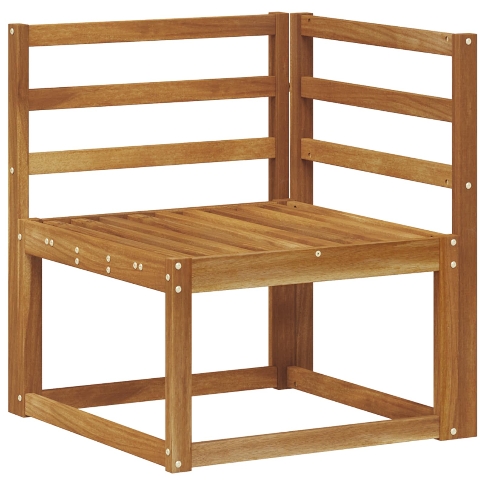 Sofá de esquina para exteriores Madera de Acacia Sólida Natural | Leroy ...
