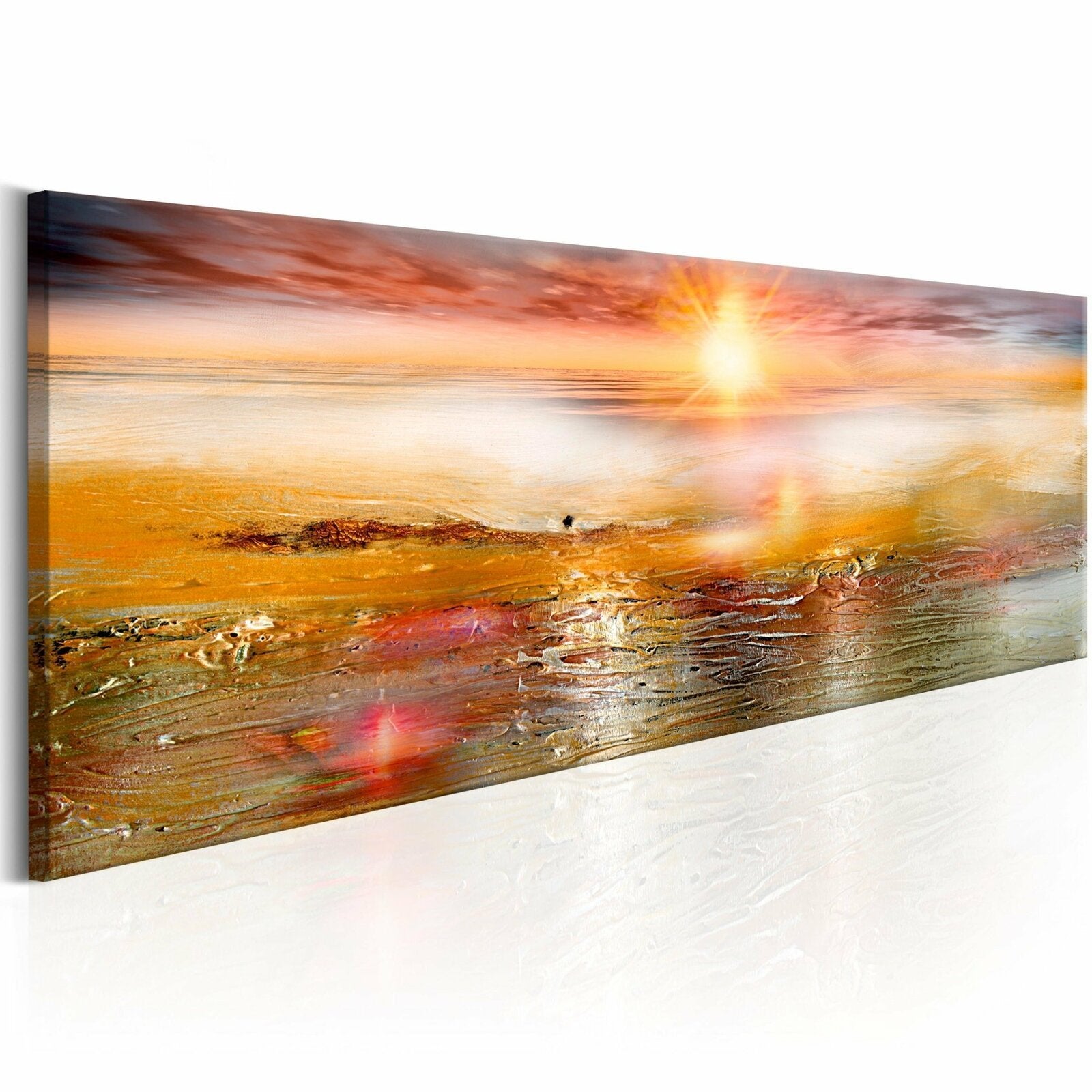 Tableau mer orange - 120 x 40 cm | Leroy Merlin