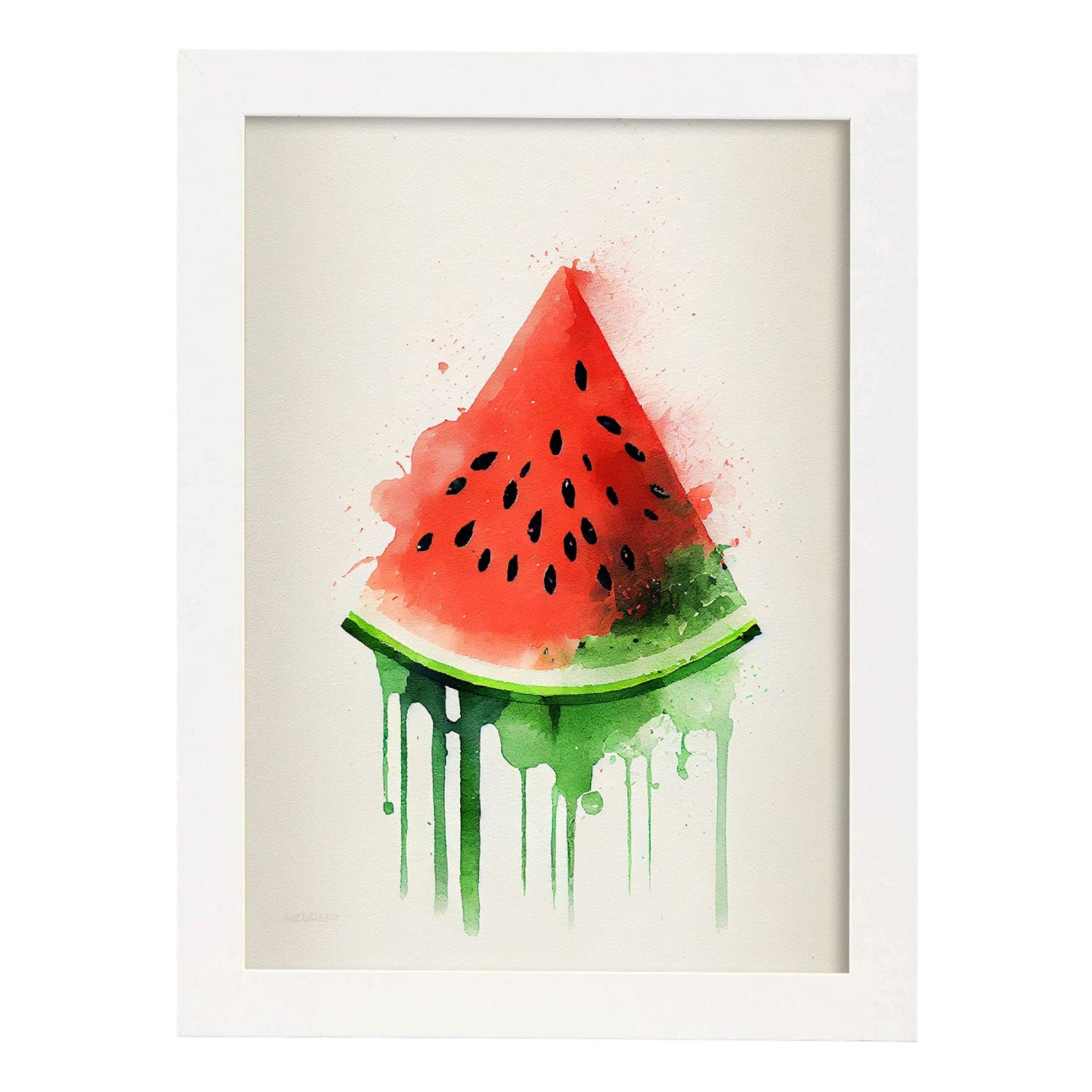 Nacnic Pastèque Affiche Dans Le Style Aquarelle Fruits Illustration ...