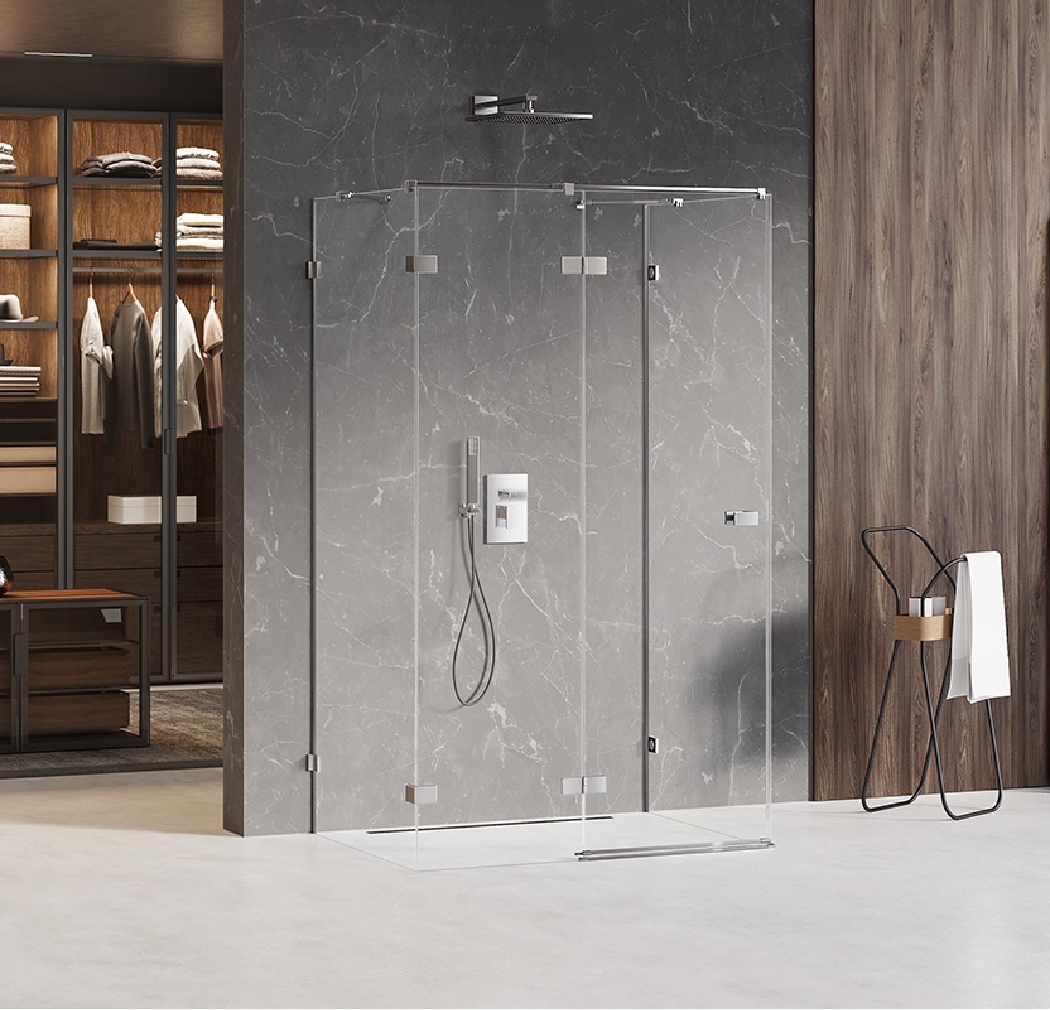 Cabine de douche gauche 80x70 pivotante MAJORQUE CHROME,couleur: chrome ...