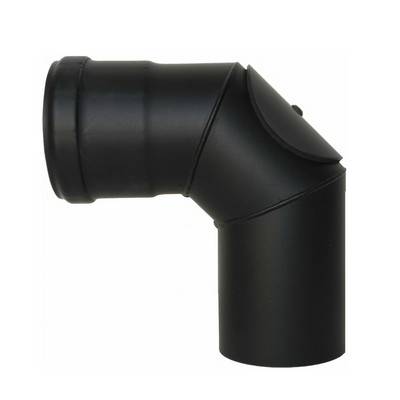 COURBE INSPECTABLE AVEC PORTE À PELLETS VITRÉEDiam. 80 | Leroy Merlin