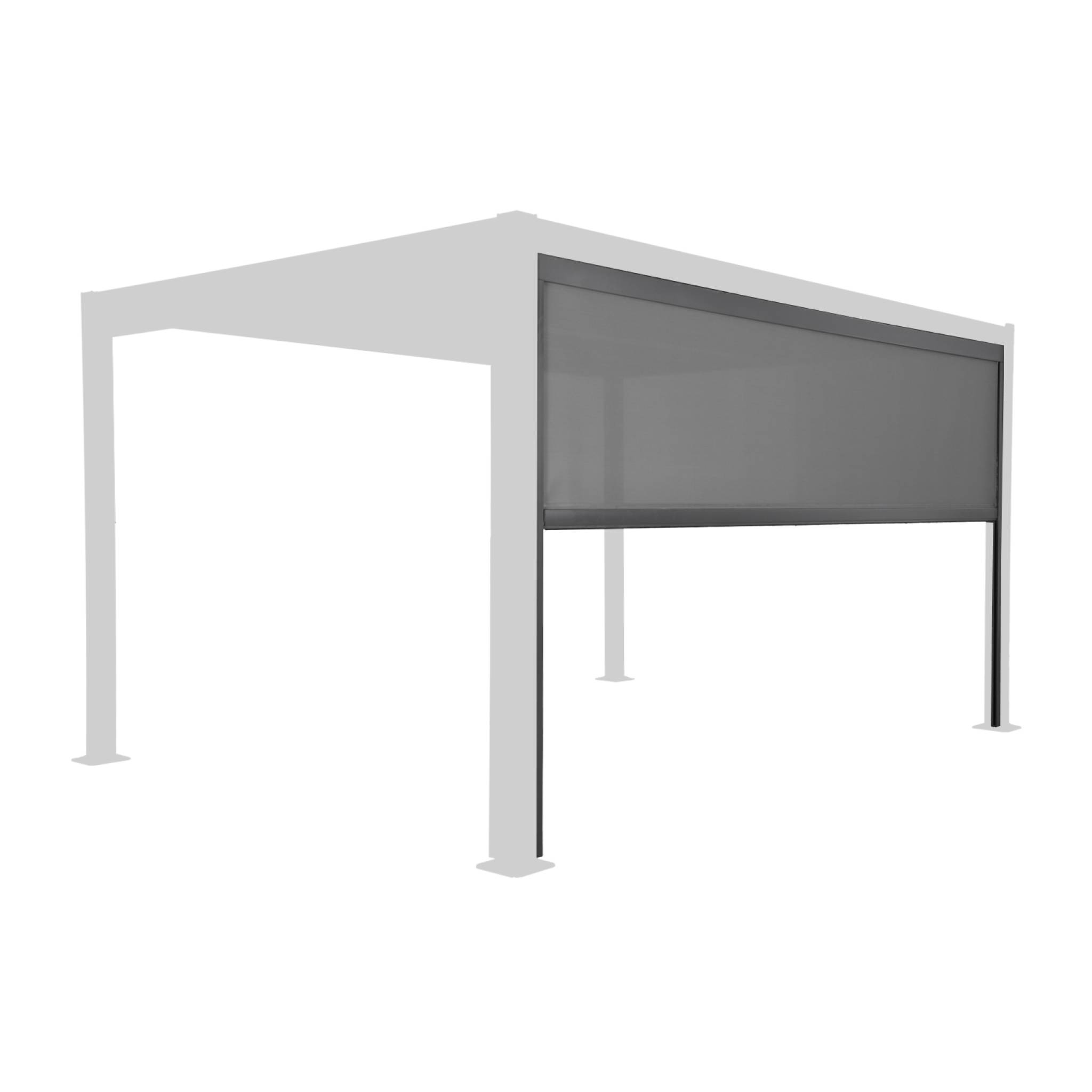 Pergola bioclimatique aluminium et acier 3x4m lames orientables + store ...