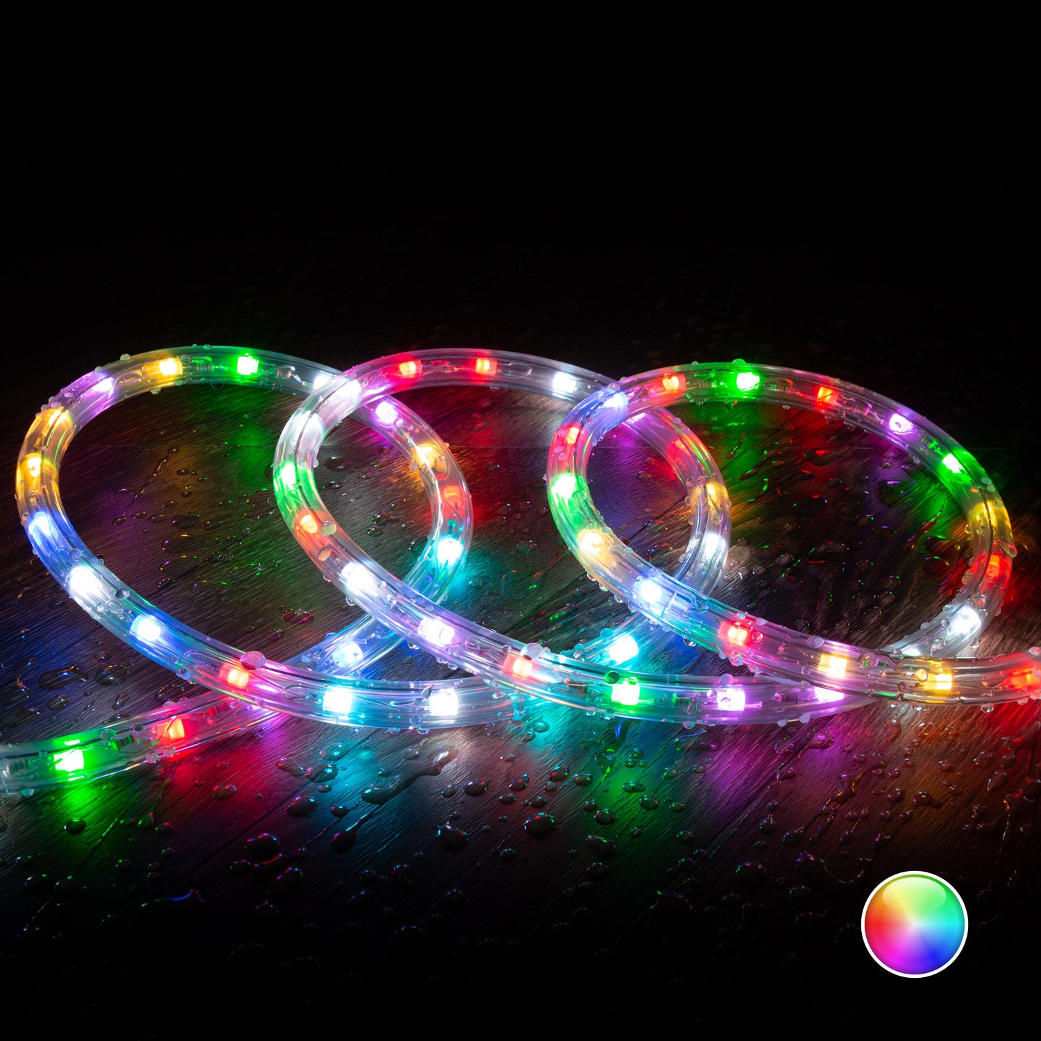Gaine LED Ronde 220V AC 36 LED/m RGB IP65 Coupe tous les 100 cm sur ...