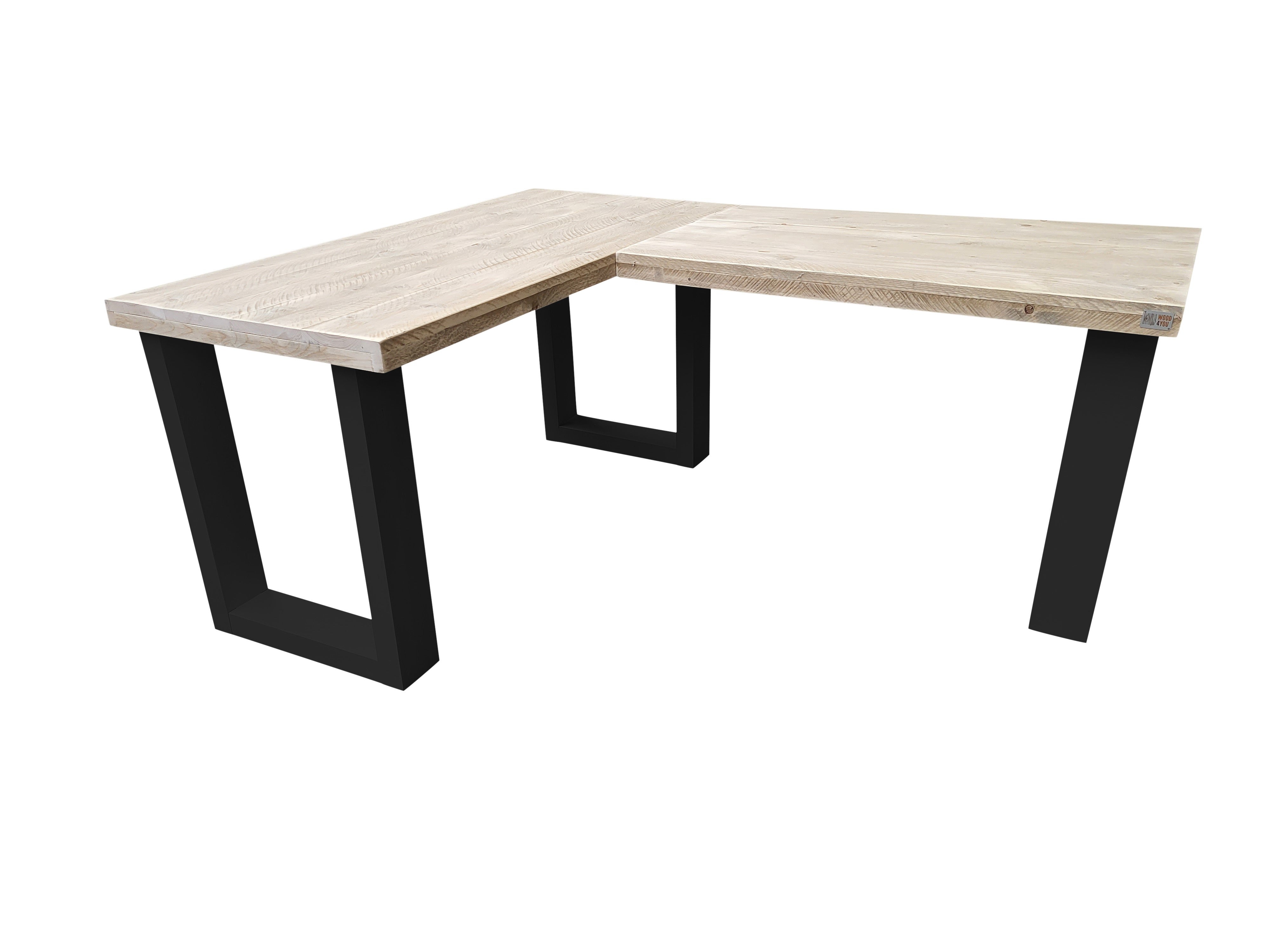 Wood4you - Bureau d'angle - New England échafaudage en bois - 180/140 ...