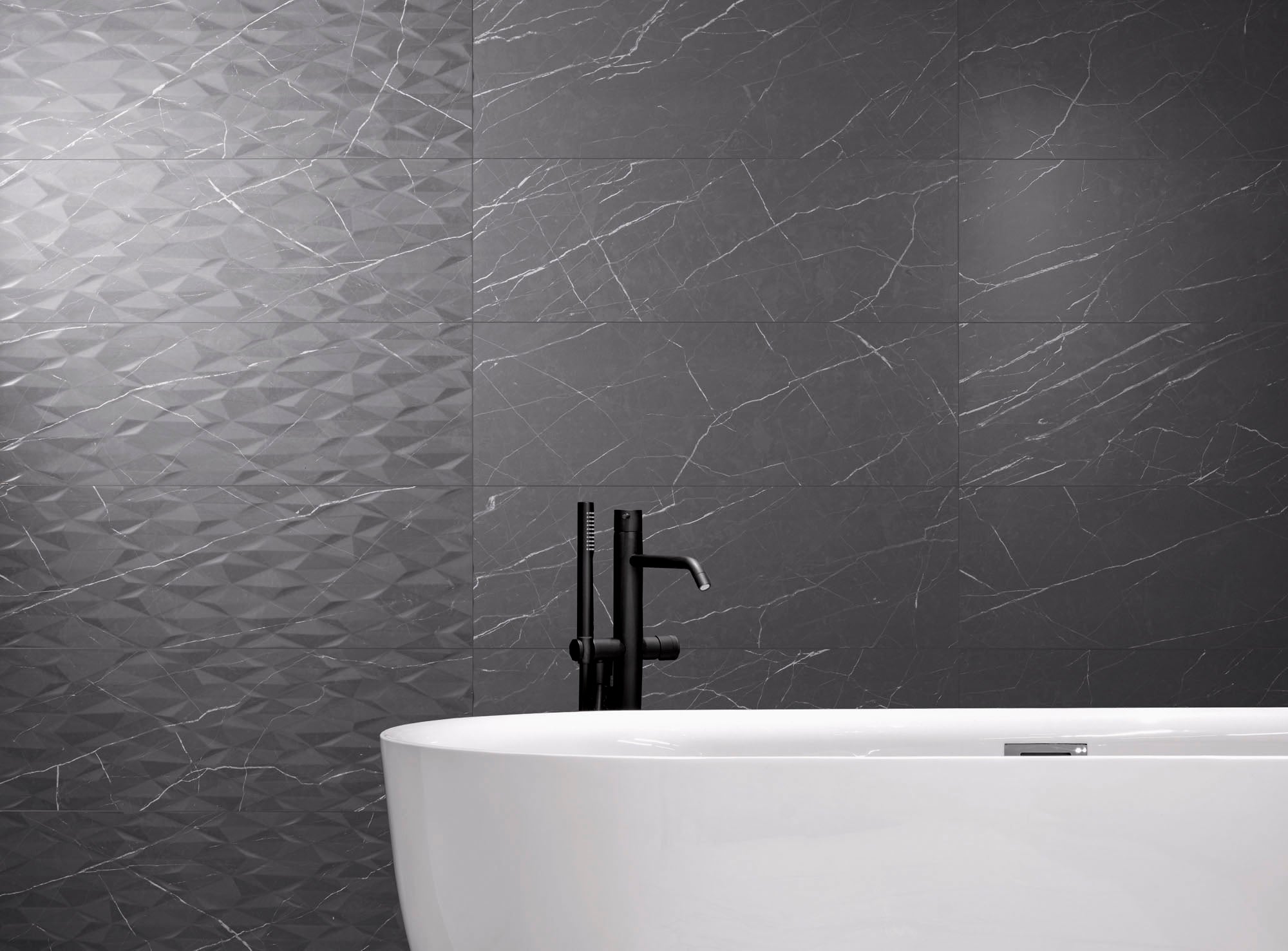 Faïence - MUSE - COAL - 30x90 Rectifié | Leroy Merlin