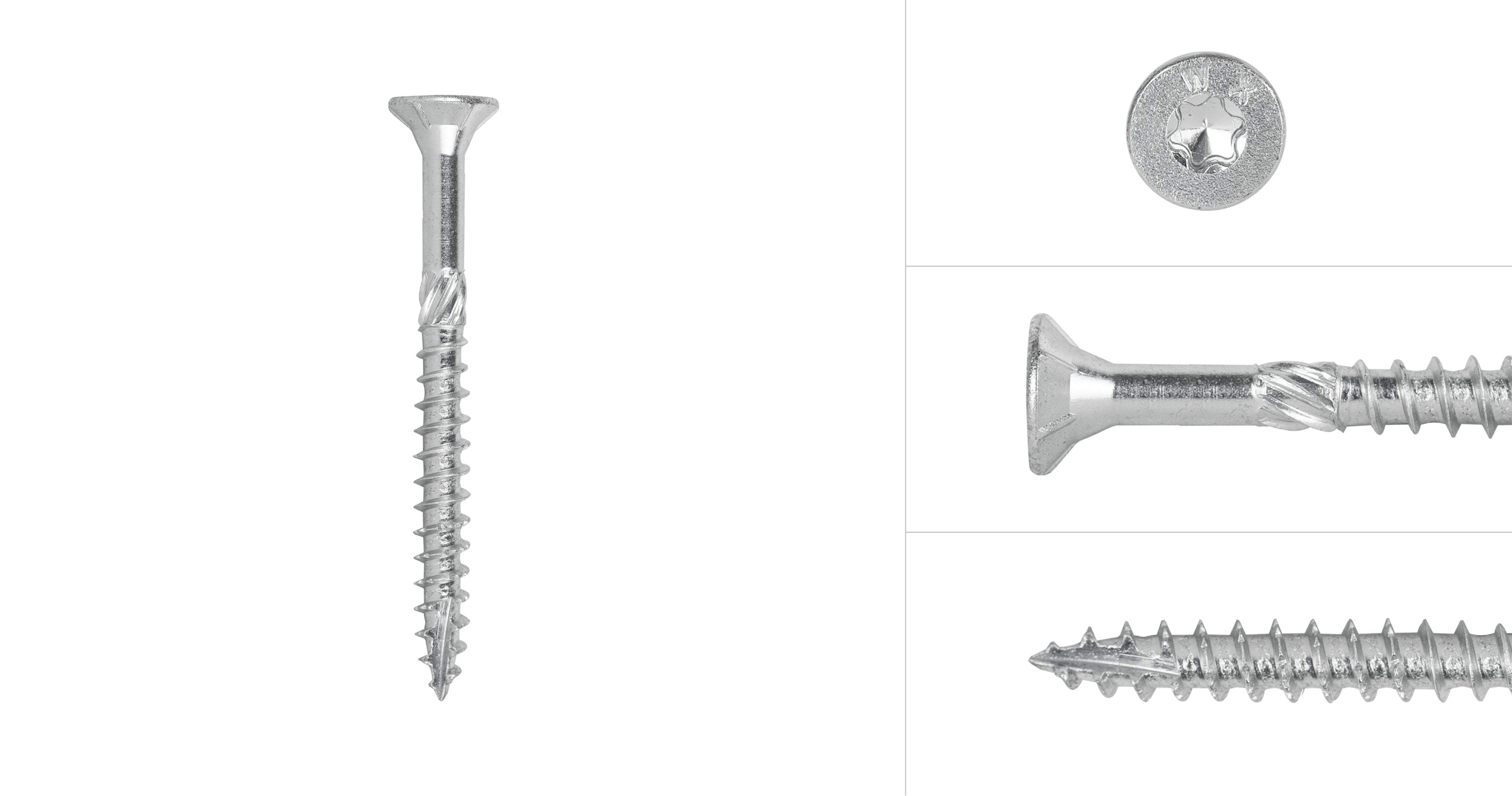 Wovar Vis à filetage intégral galvanisées 6 x 70 mm Torx 30 - Boîte 200 ...