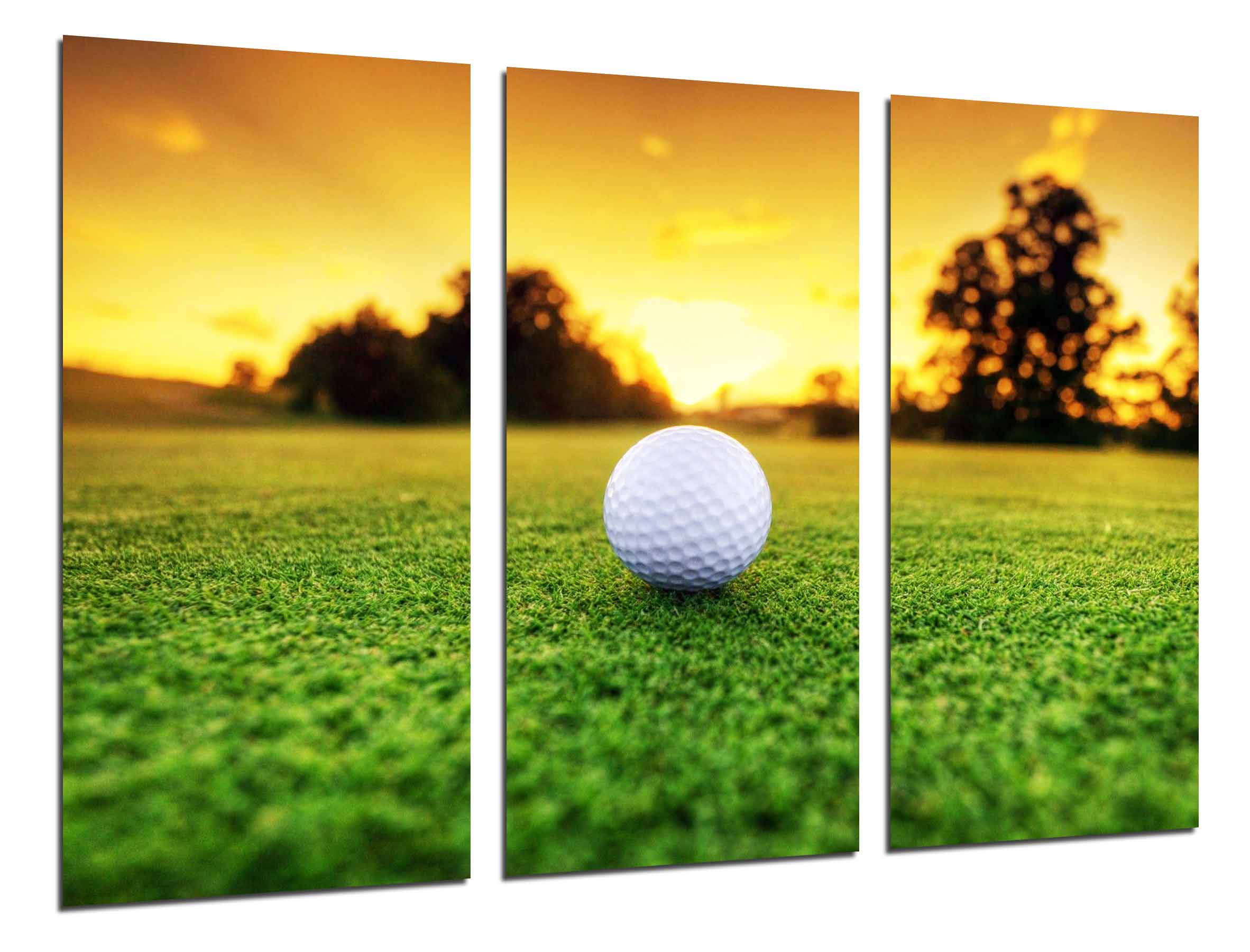 Golf, boule, herbe, sport,, tirage photographique sur bois, peinture ...