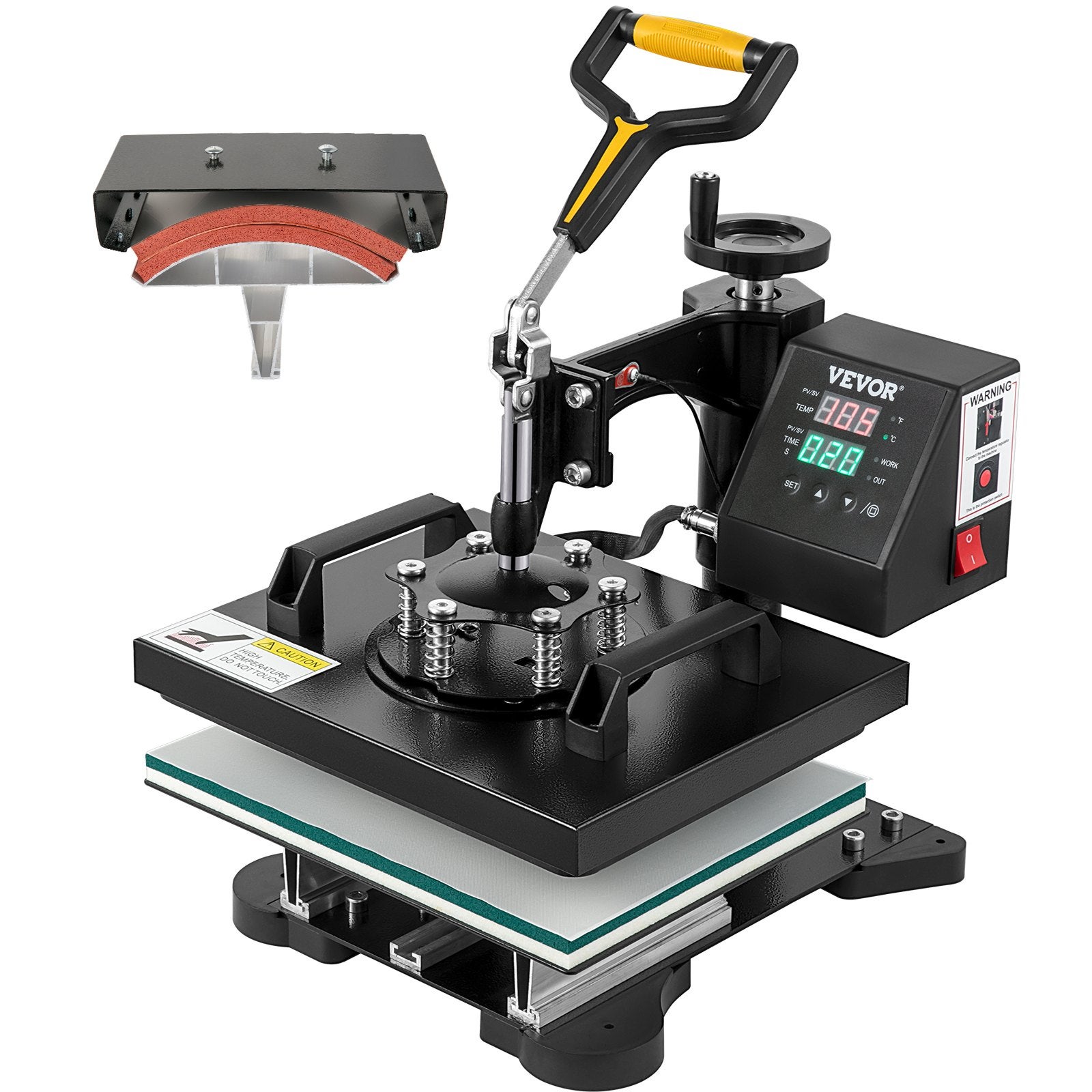 2 en 1 Presse de Chaleur 25x30 CM Machine de Sublimation de Transfert ...