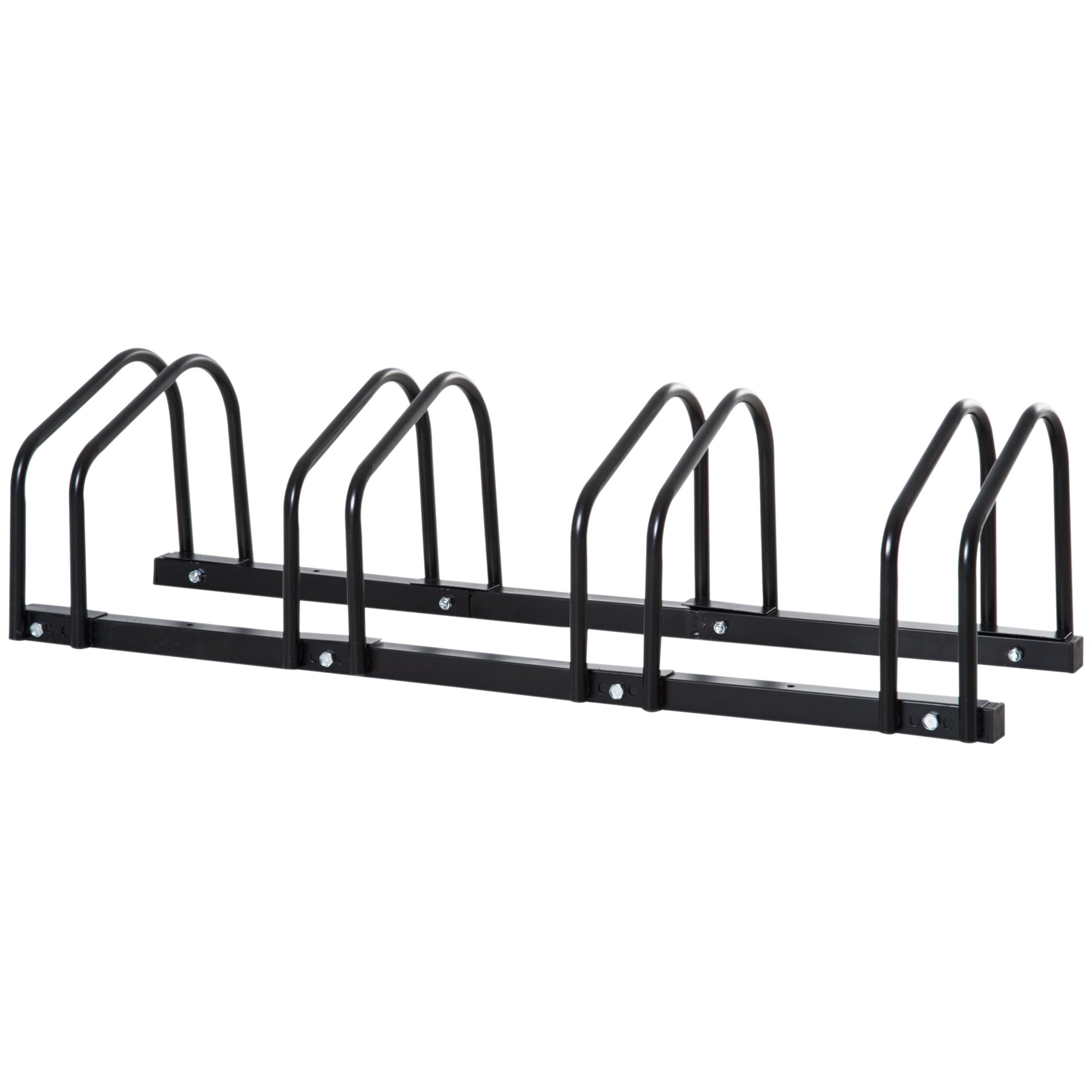 Aparcamiento para Bicicletas HOMCOM Acero Negro 110x33x27 cm AA0 ...