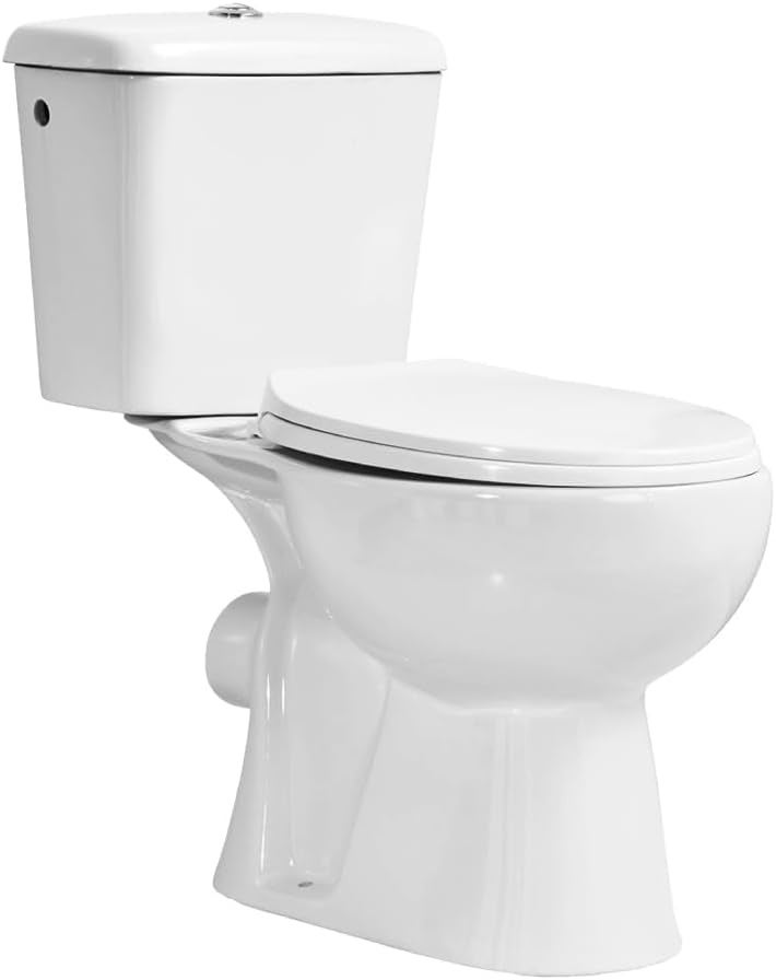 EL BAÑO MODERNO Inodoro Blanco, Wc Inodoro COMPLETO, Retrete para Hogar ...