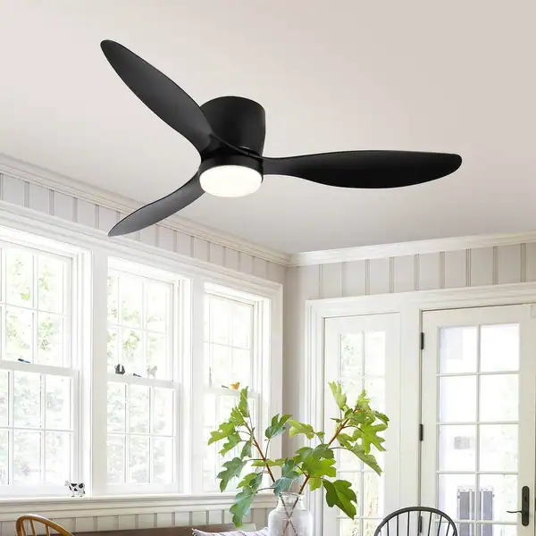 Ventilateur de plafond de 115 cm avec lampe et télécommande, 6 vitesses ...