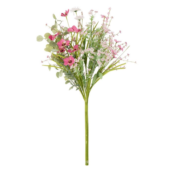 Bouquet de Fleurs Artificielles "Mixtes" 85cm Rose | Leroy Merlin