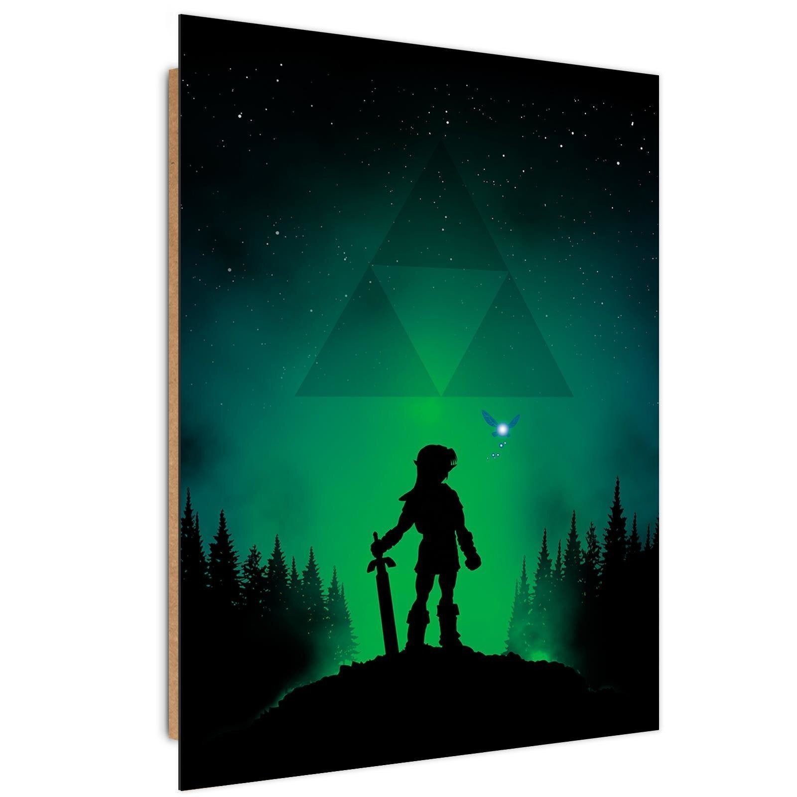 Tableau bois The Legend of Zelda Link Triforce - 40 x 60 cm | Leroy Merlin