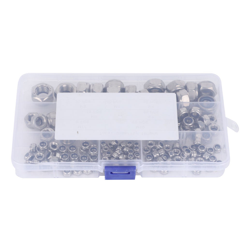 Écrous autobloquants en acier inoxydable 304 M3 M4 M5 M6 M8 M10 M12 Kit ...
