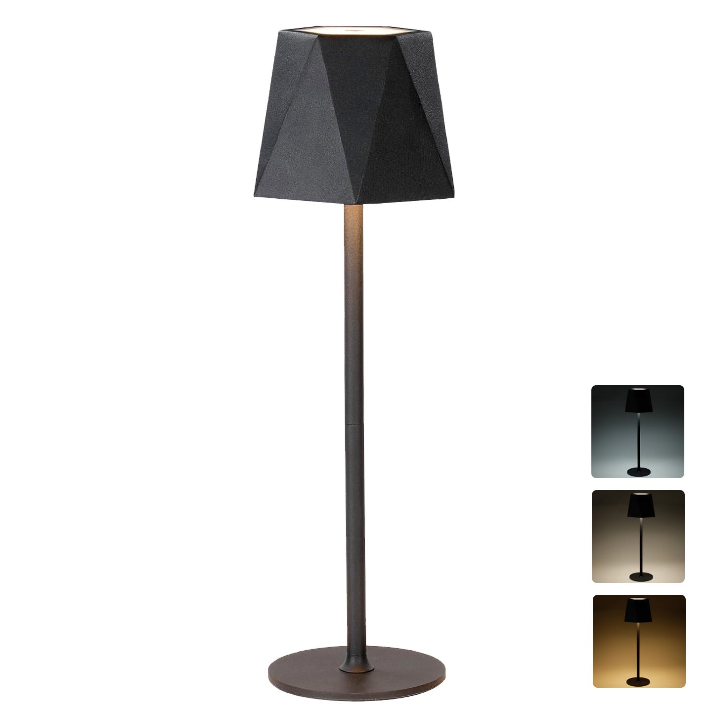 Lampe de table sans fil LED, lampe de bureau rechargeable à intensité ...