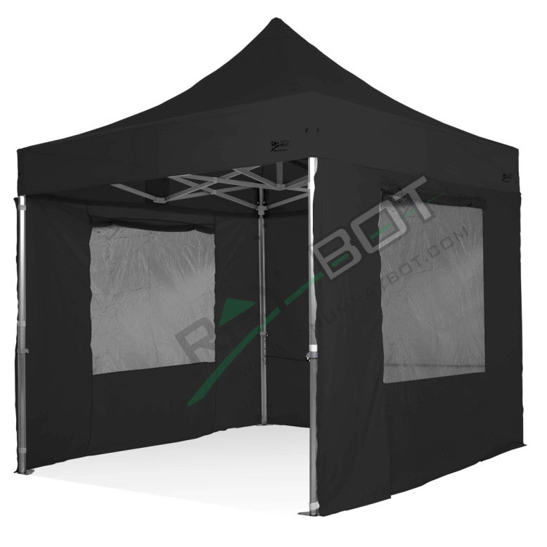 Carpa Plegable 3x3 Negro Con Laterales y Ventanas. Aluminio 45 mm Top ...