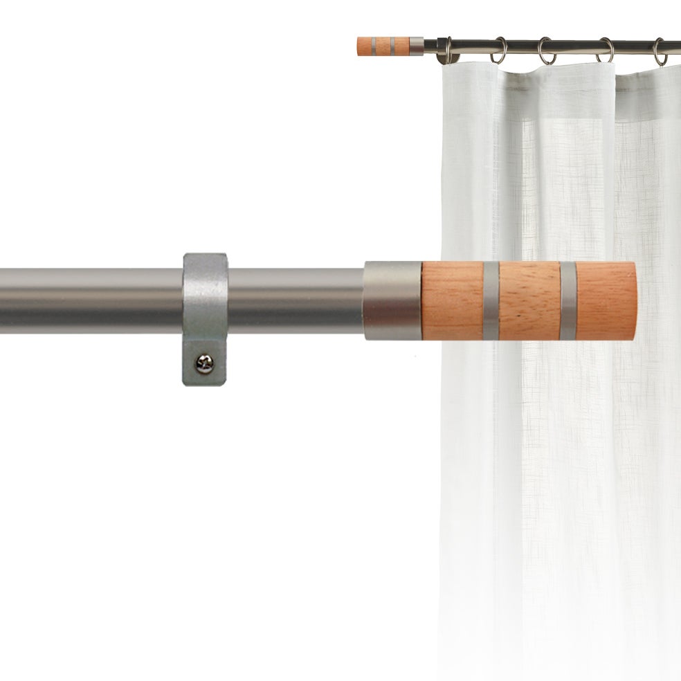 Kit de Tringle à rideau en métal Ø22mm, Couronnes Avec anneaux ...