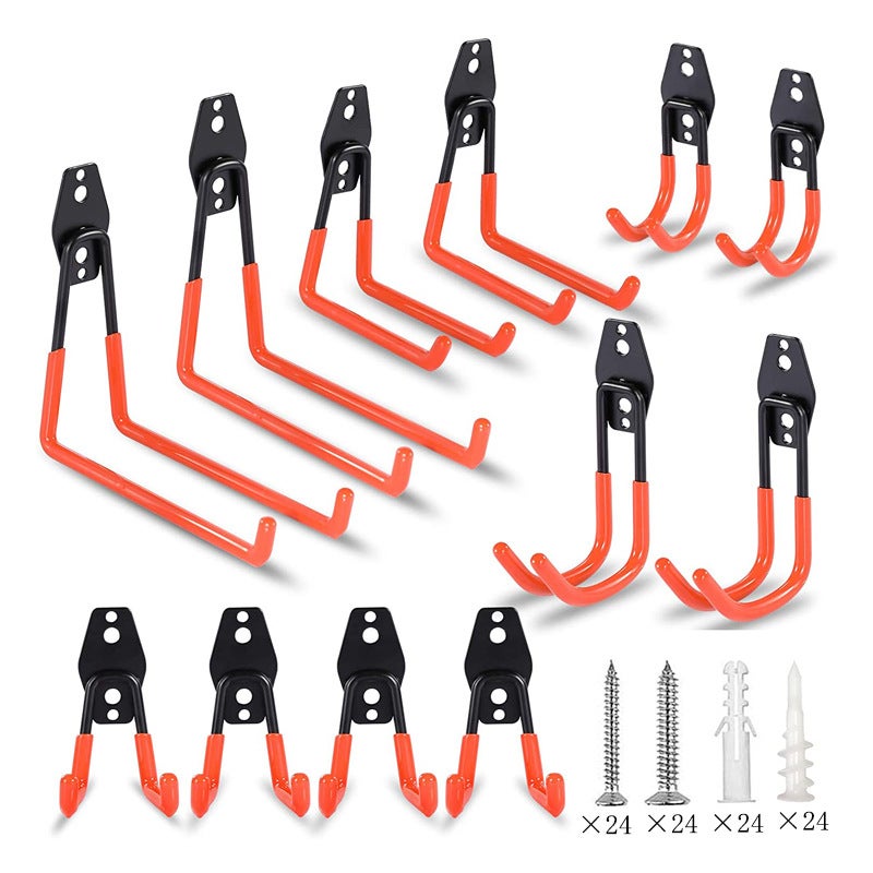 Crochet Rangement Garage, Lot de 12 Crochets Muraux Robustes avec ...