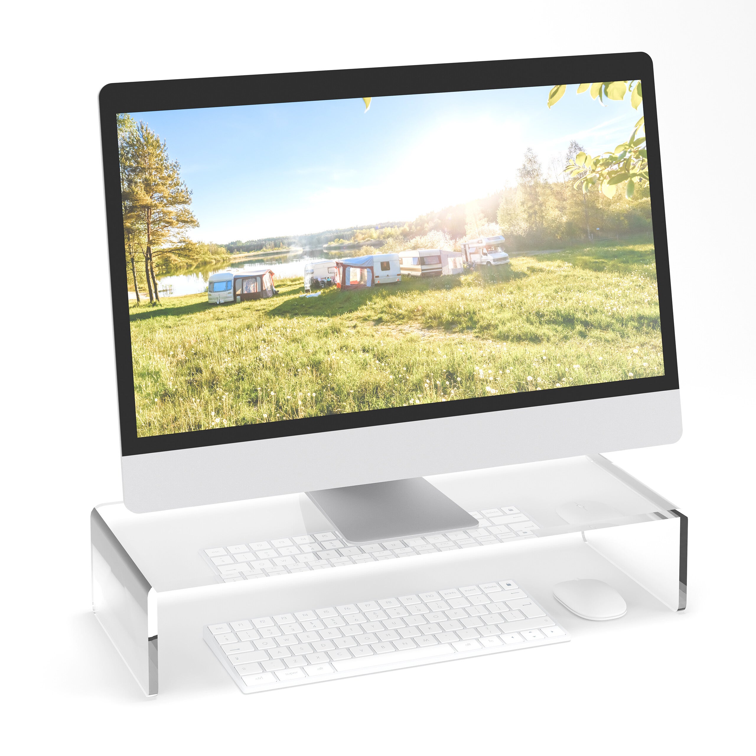 Relaxdays Supporto per Monitor da Scrivania, Ergonomico, HLP: 10 x 50 x ...