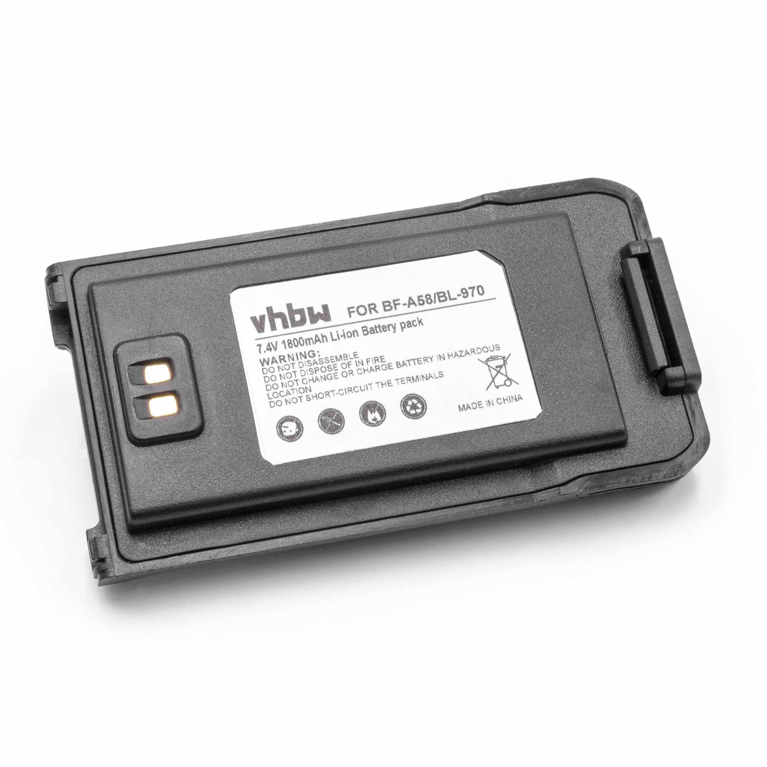 Vhbw Batterie compatible avec Baofeng BL-970, BF-A58 radio talkie ...