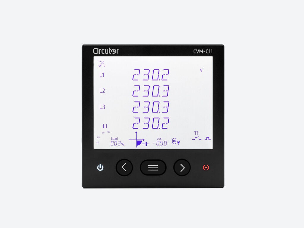 Analizador de redes trifásico panel Circutor CVM-C11-ITF-IN-485-ICT2 ...