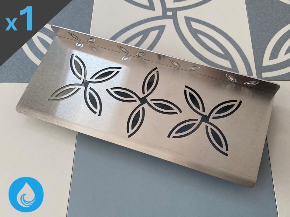 Tablette murale de douche en inox - Série Floral - Acier brossé | Leroy ...