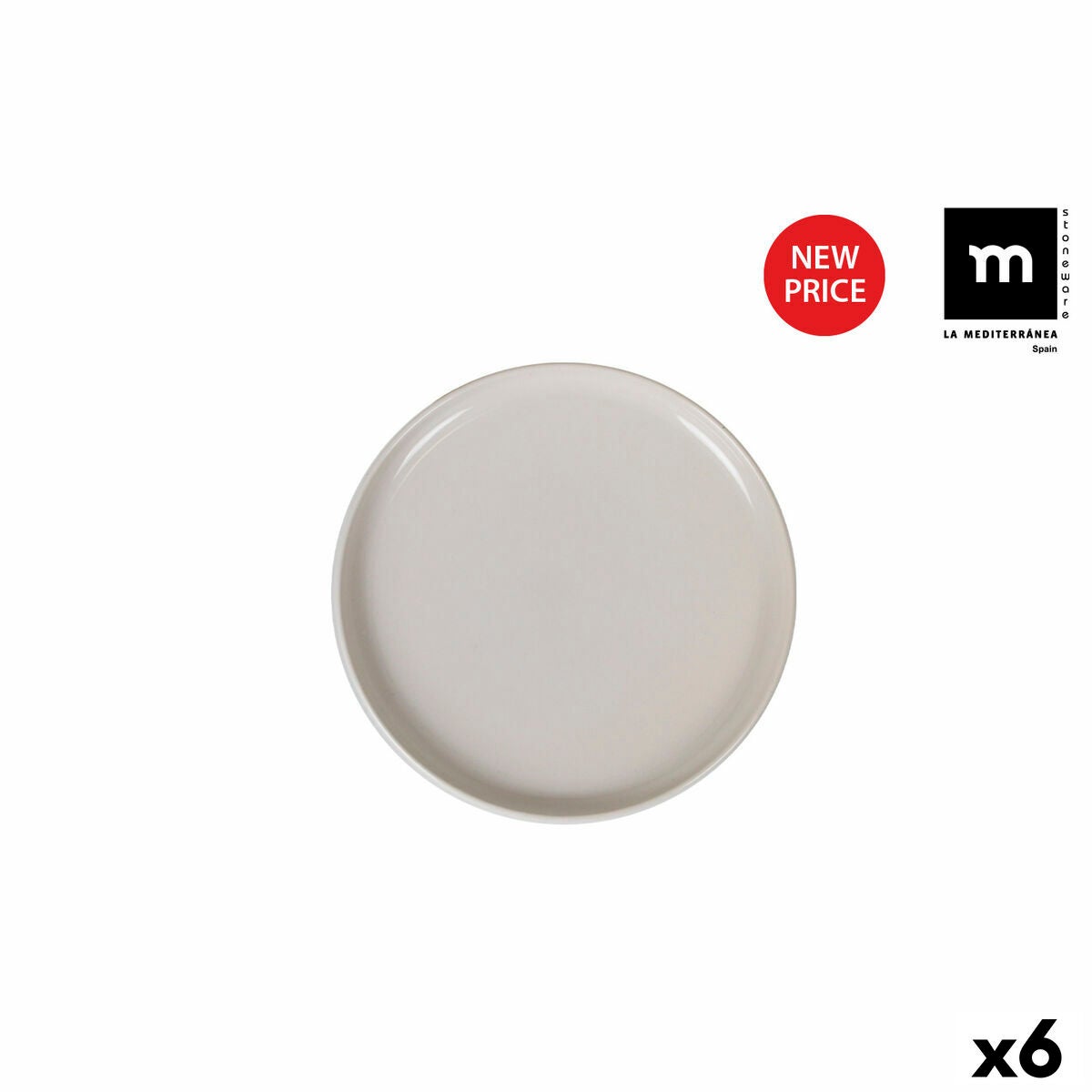 Piatto da pranzo La Mediterránea Ivory Brillante Rotonda (6 Unità ...