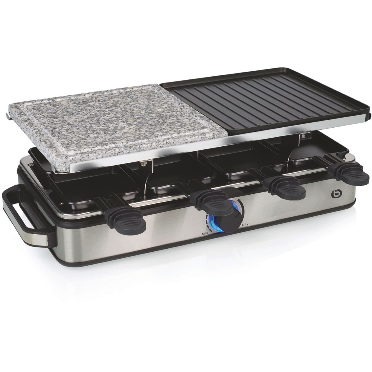 Raclette ESSENTIELB ERGP7 8 personnes Grill + Pierre | Leroy Merlin