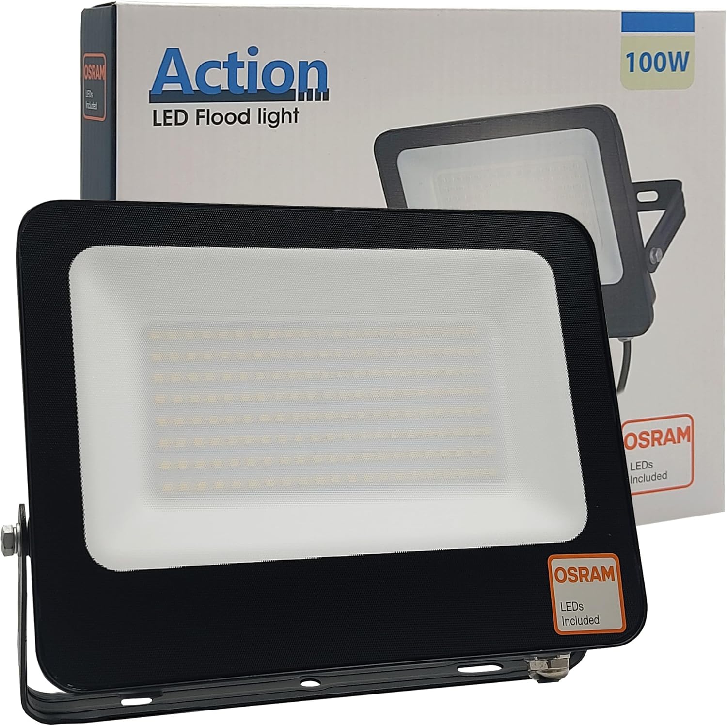 Foco Exterior LED 100W Negro Slim, 11000Lm, Reflector IP65, Focos para ...
