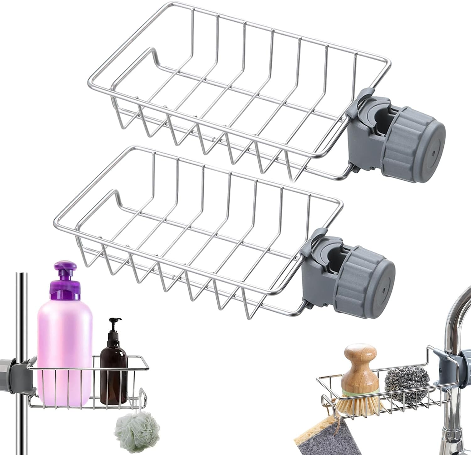 Support de douche en acier inoxydable, aucun perçage requis, porte ...