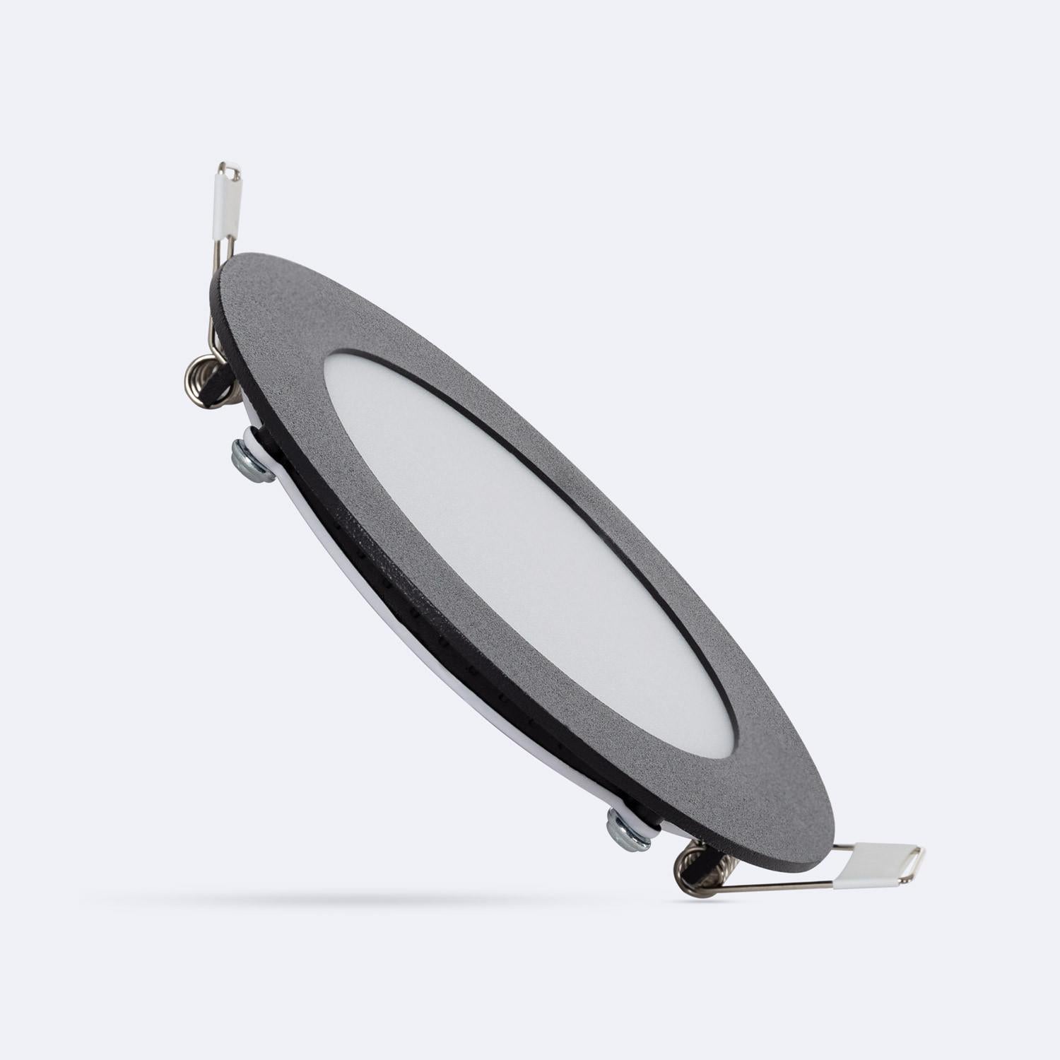 Ledkia Downlight LED 6W Circular Negro Corte Ø 105 mm 2700K Blanco ...