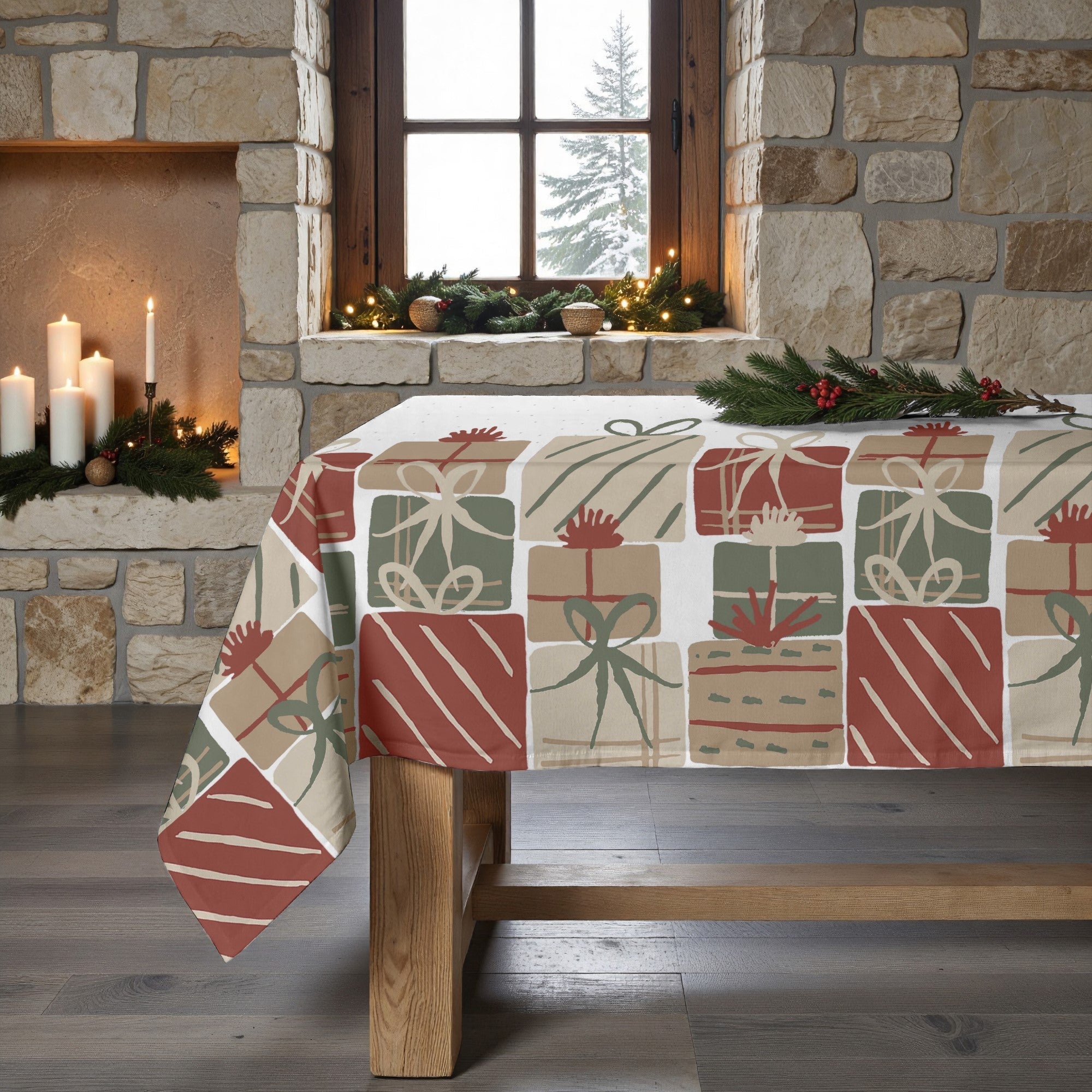 Tovaglia antimacchia 100% cotone Christmas Present - 100x140 cm | Leroy ...