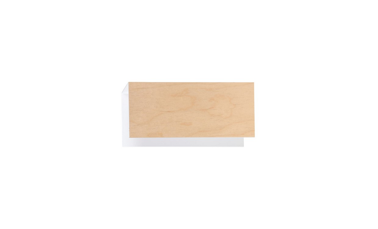 Applique Carlo, Acier peint par poudrage, Contreplaqué, Blanc, EPIKASA ...