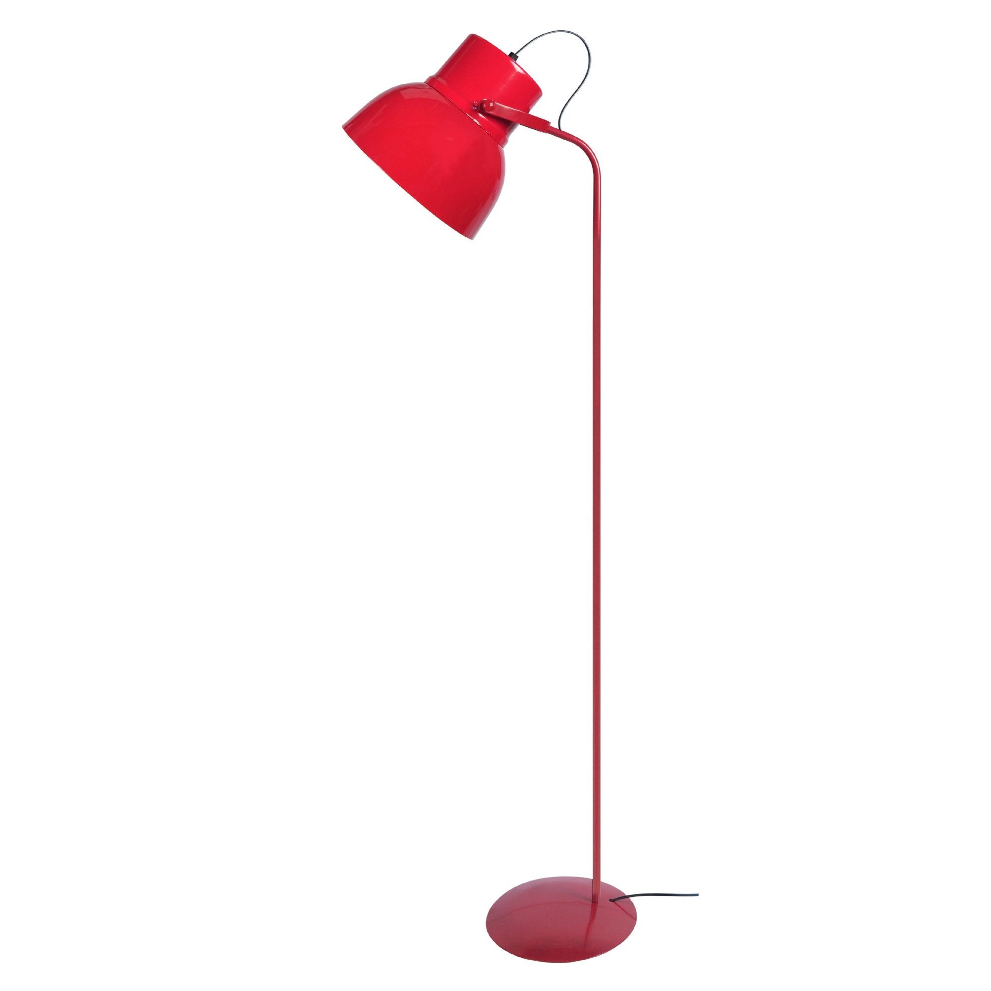 Lampadaire de Bureau TOSEL ,métal,Rouge ,H150xD29x P29cm | Leroy Merlin