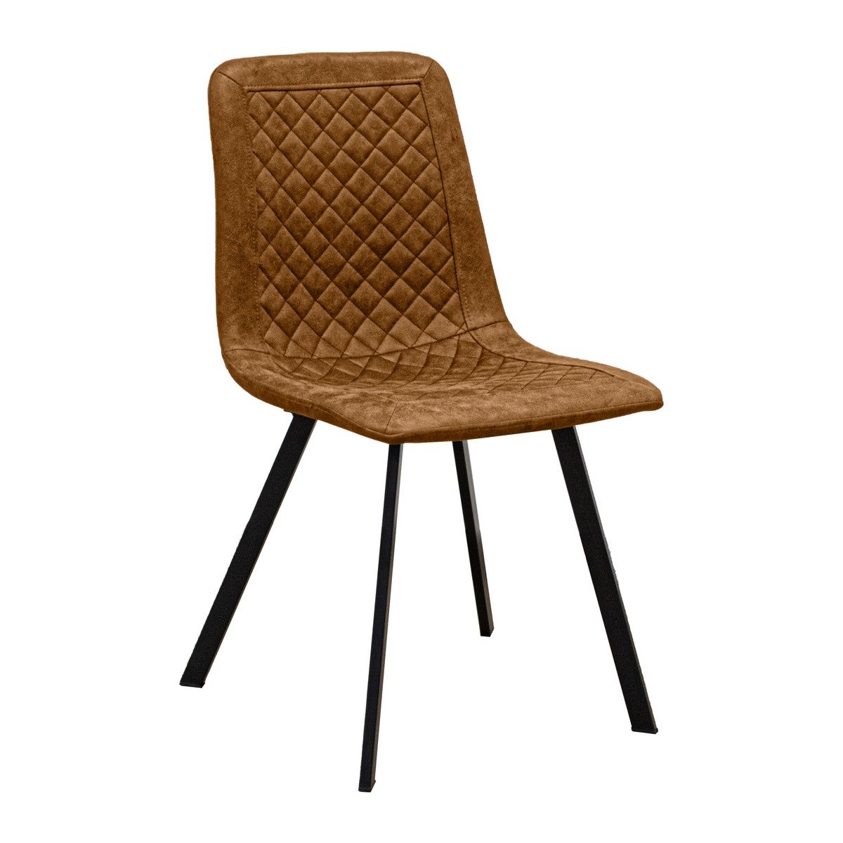 Lot de 4 Chaises Wendy, Microfibre, Marron, Seven Design | Leroy Merlin