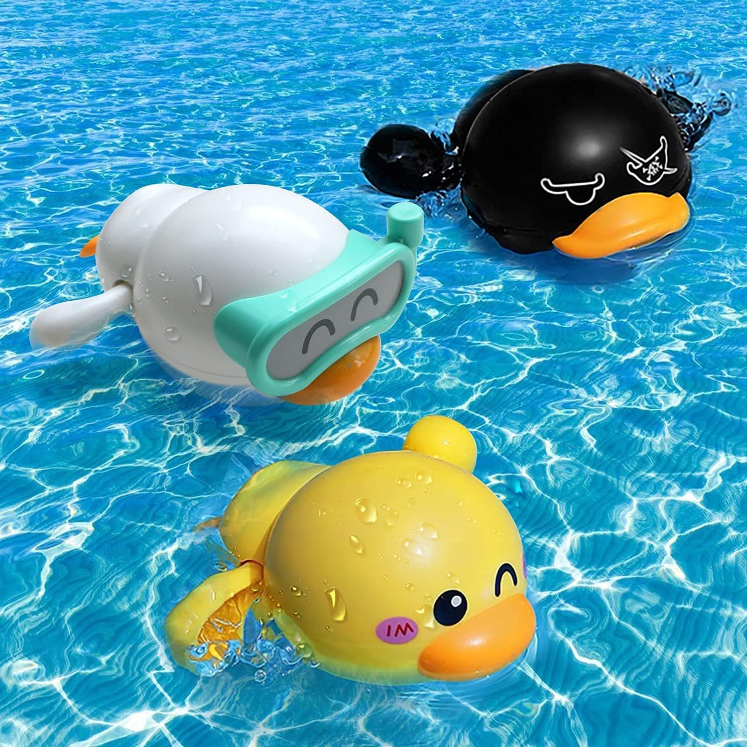 Jouet de Bain Bébé,3 Pièces Jouet Bain Canard Animal Bain Jouets ...
