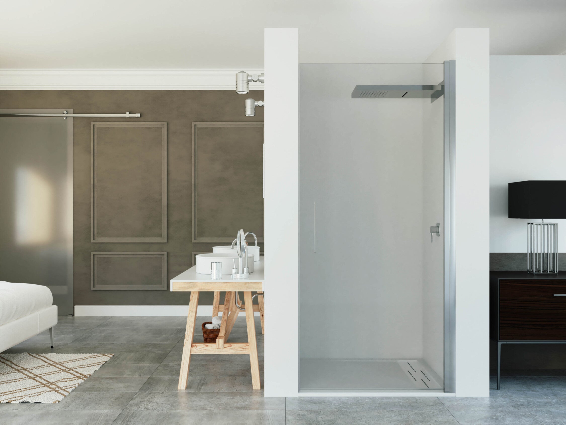 Mampara frontal abatible. Puerta Abatible sin Perfil Inferior. Perfil ...