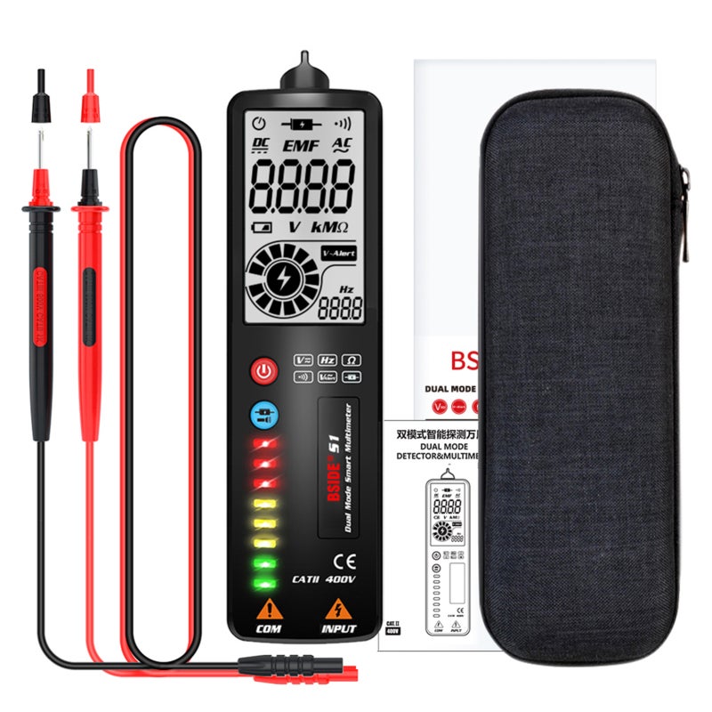 Portable digital multimeter with double mode S1, 2000 points, auto ...