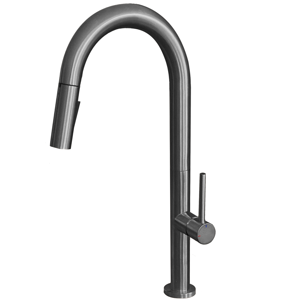 Portofino mitigeur évier à douchette extractible gris gun métal | Leroy ...